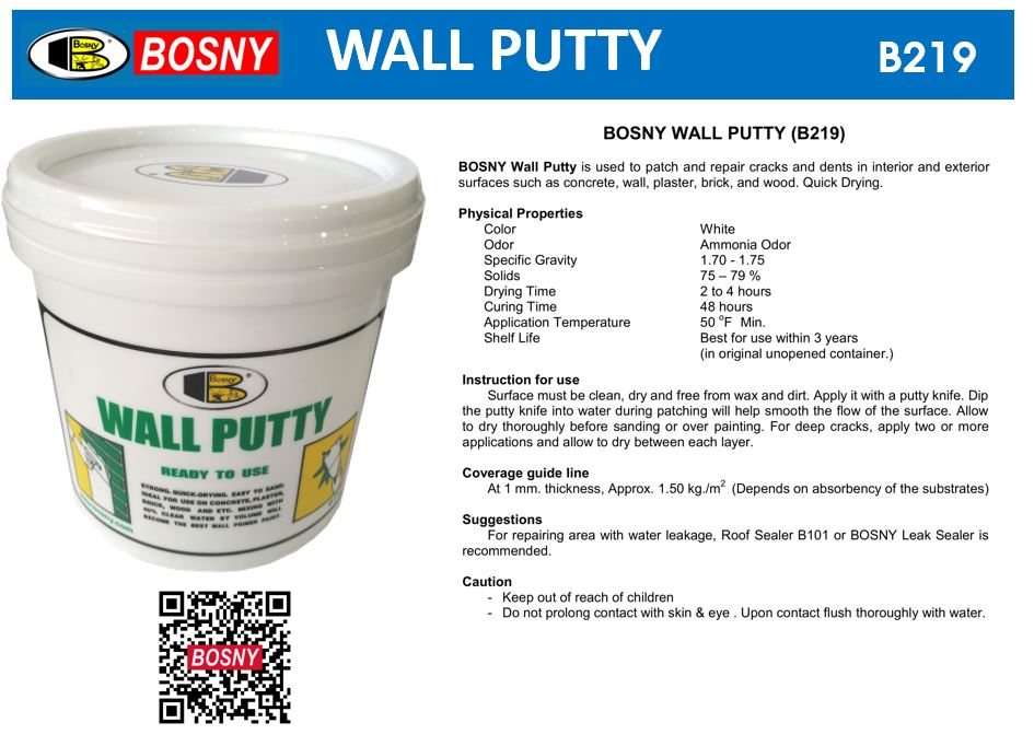 วอลล์พัตตี้ BOSNY B219 - ต.กิตติอมร